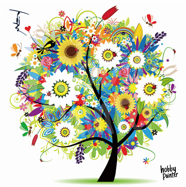Diamond Painting Kleurrijke Boom – Hobby Painter